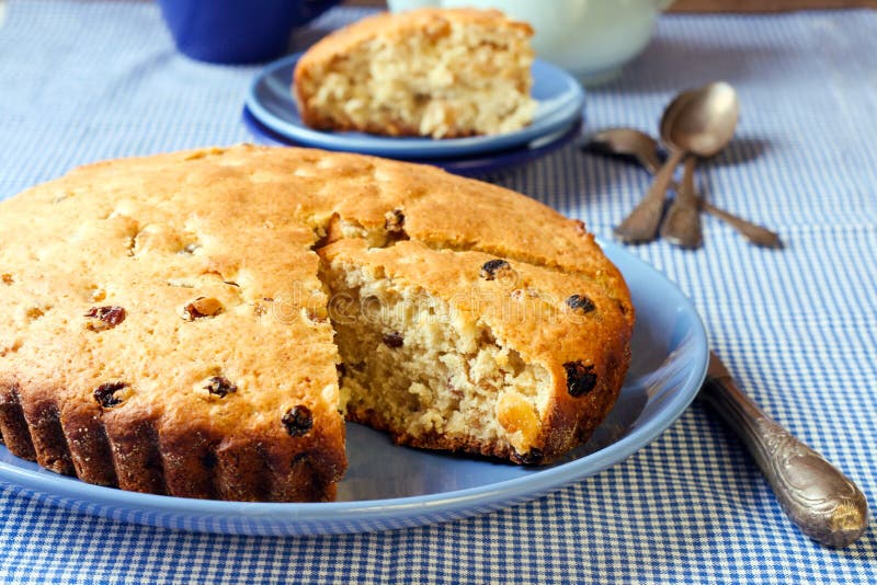 Irish raisin cake stock image. Image of round, slices - 29248073