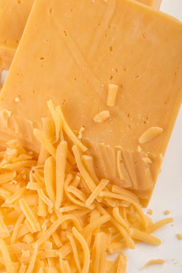 Irish Red Cheddar Grated Cheese with Reduced Fat Stock Image - Image of ...