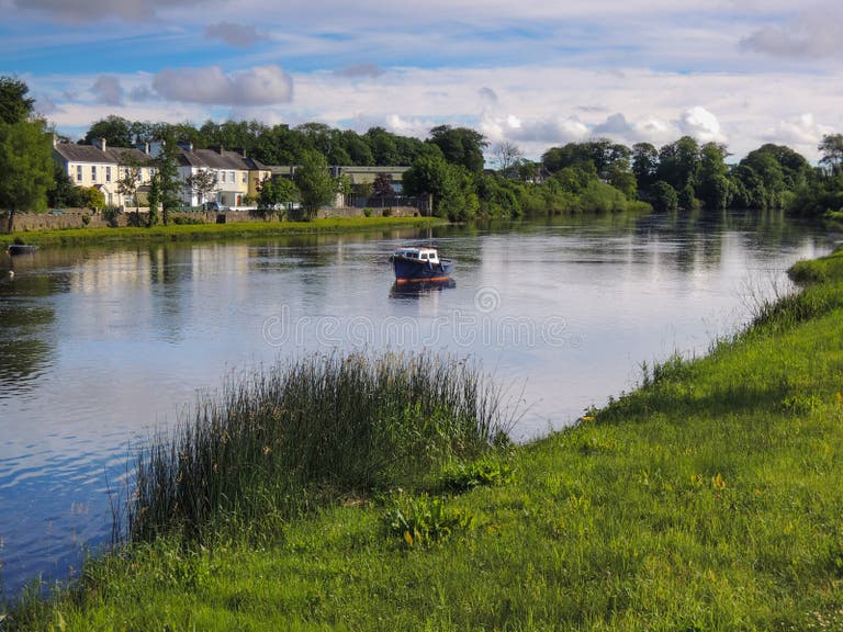 Irish River Scene stock photo. Image of reeds, ireland - 27053896