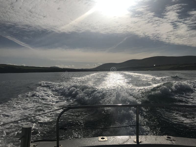 Irish Sea stock image. Image of adventure, boat, sunset - 259639163