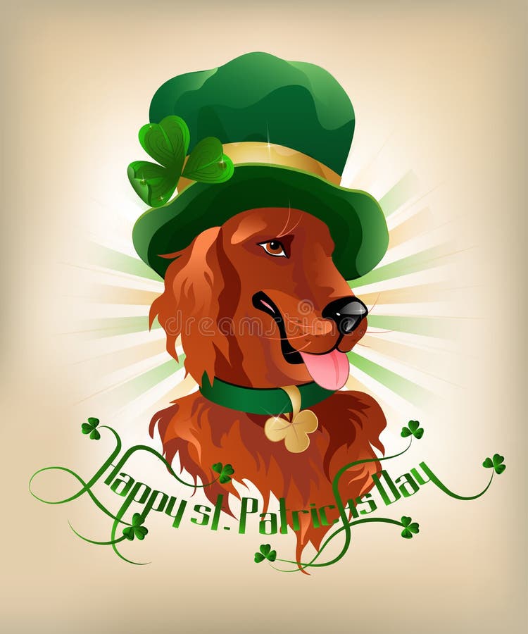 Irish Setter Dog Cartoon Illustration Stock Vector - Illustration of ...