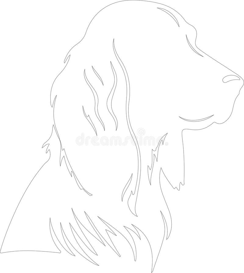 Irish Setter Outline Silhouette Generative Ai Stock Vector ...