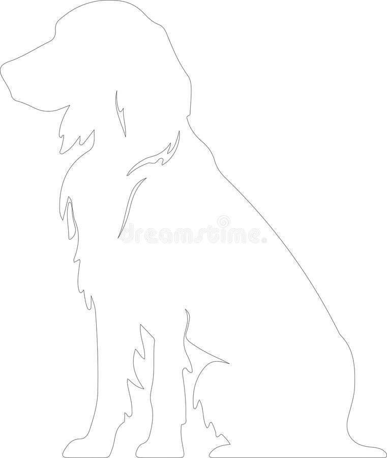 Irish Setter Outline Silhouette Generative Ai Stock Vector ...