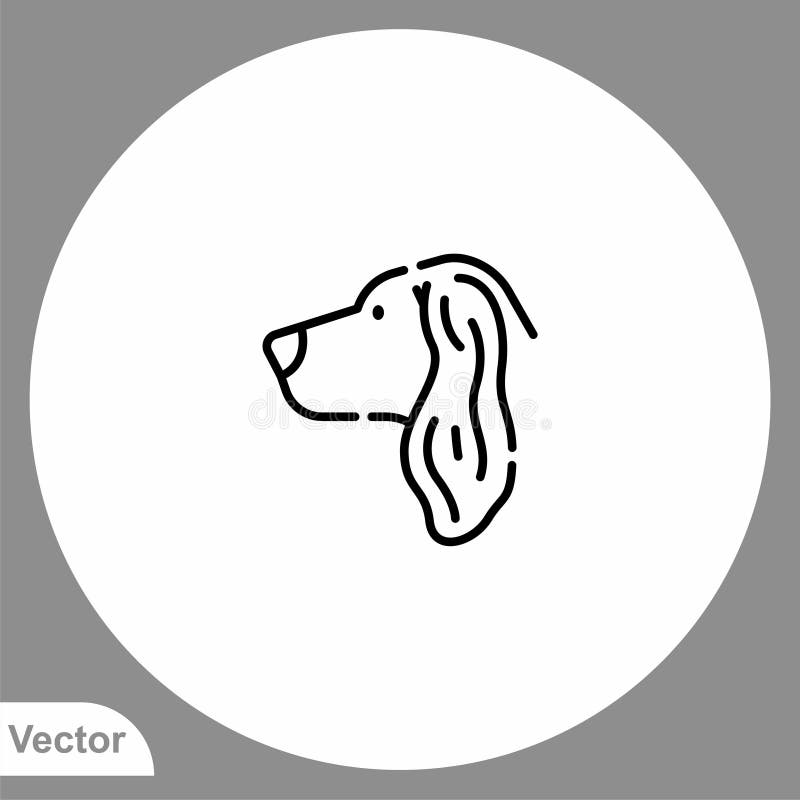 Irish Setter Vector Icon Sign Symbol Stock Vector - Illustration of ...
