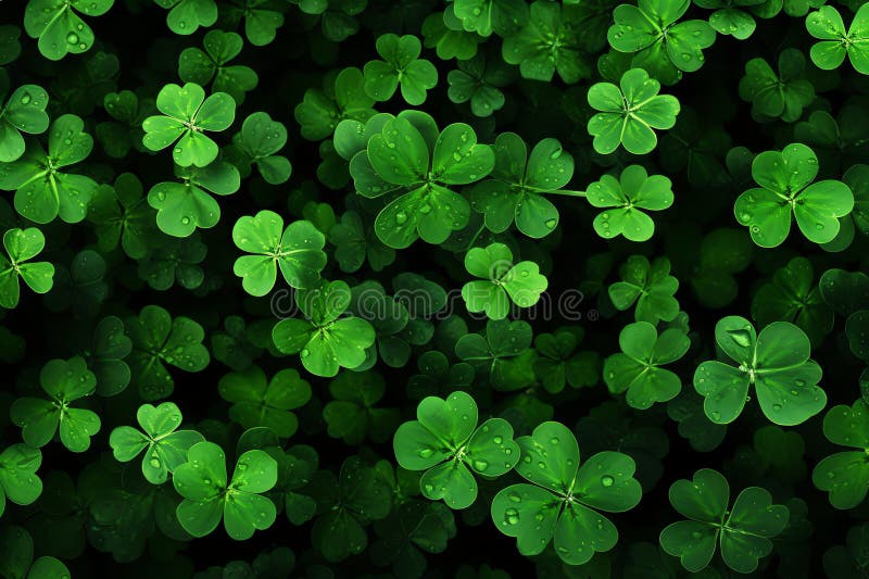 Irish Shamrock Background Digital Paper Stock Illustration ...