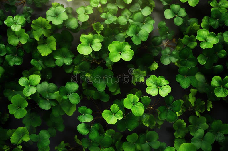 Irish Shamrock Background Digital Paper Stock Illustration ...