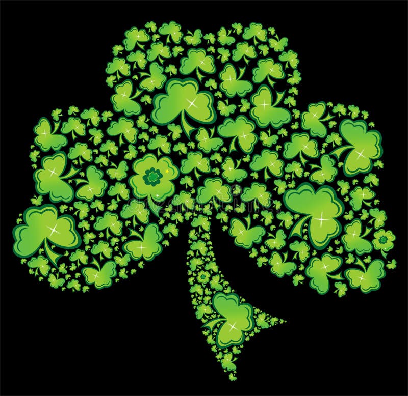 Irish Shamrock Clover 2 Celtic Vector Stock Vector - Illustration of ...