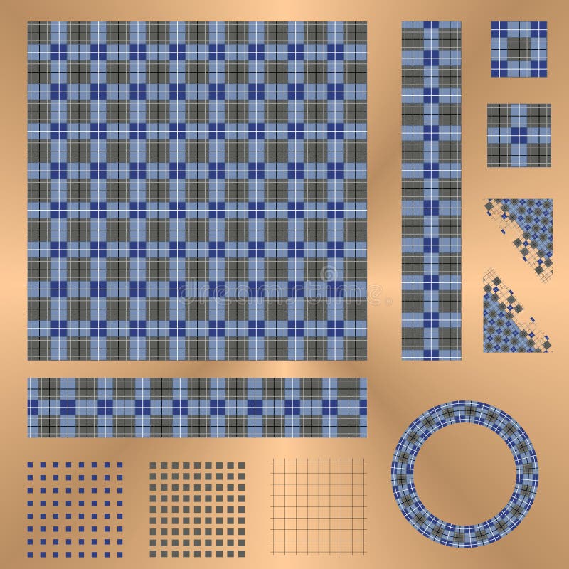 Irish square pattern set stock illustration. Illustration of collection ...