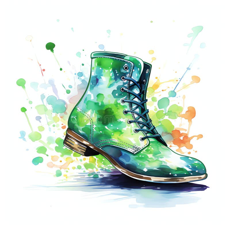 Irish Step Dance Watercolor Stock Illustration - Illustration of celtic ...