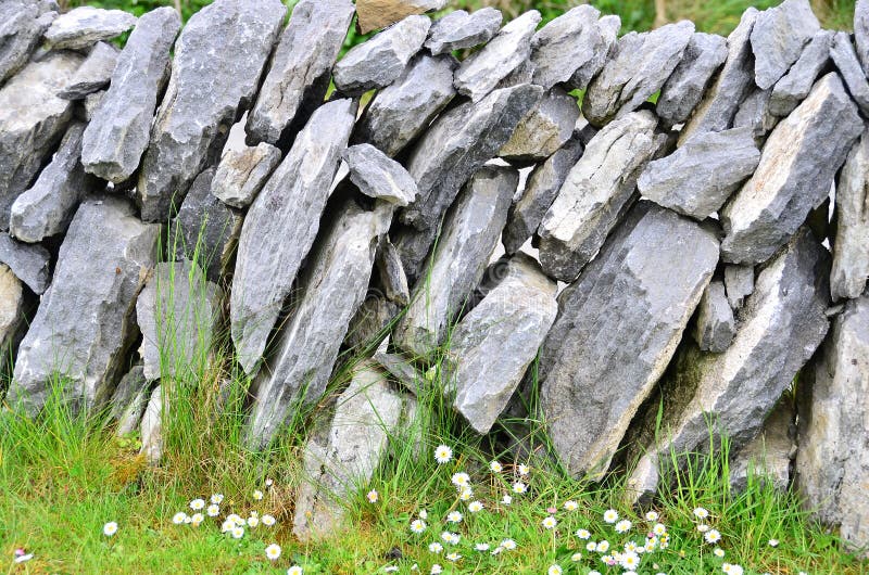 Irish stone wall stock image. Image of border, fence - 19715715