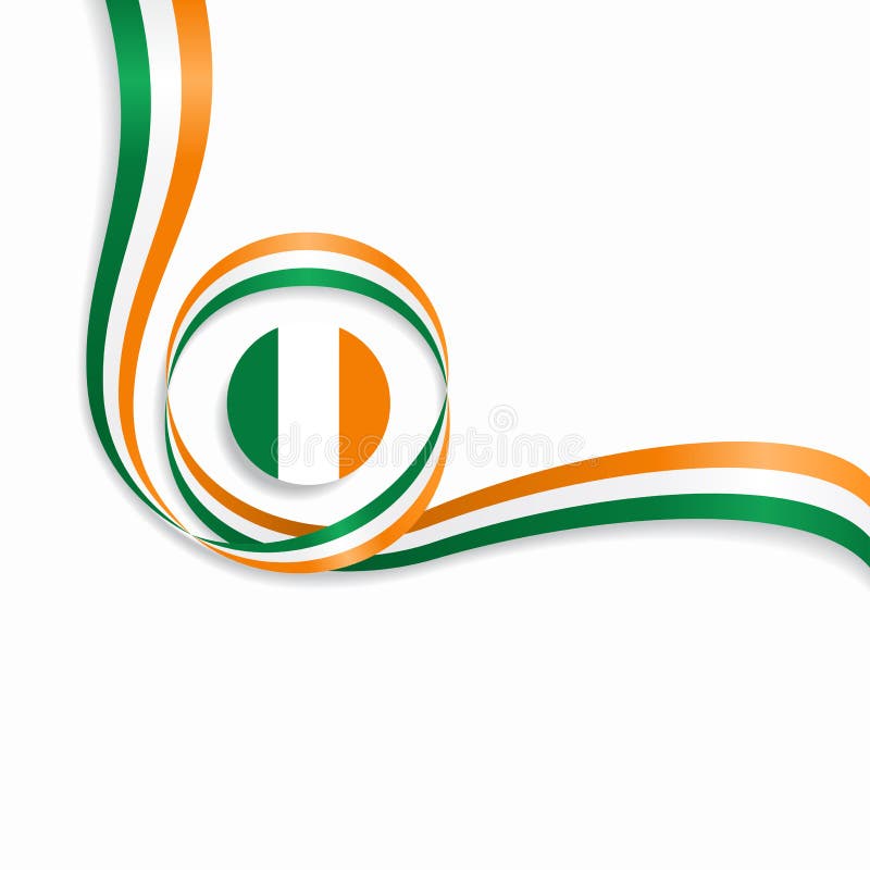 Irish Wavy Flag Background. Vector Illustration. Stock Vector ...