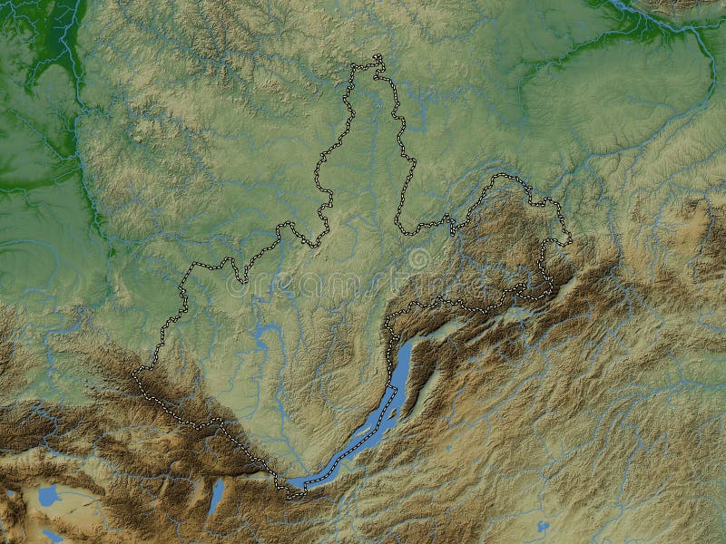 Irkutsk, Russia. Physical. No Legend Stock Illustration - Illustration ...