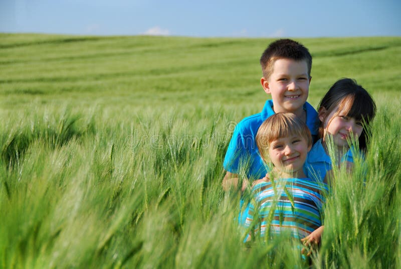 Irmãos imagem de stock. Imagem de sorrir, prado, feliz - 2516815