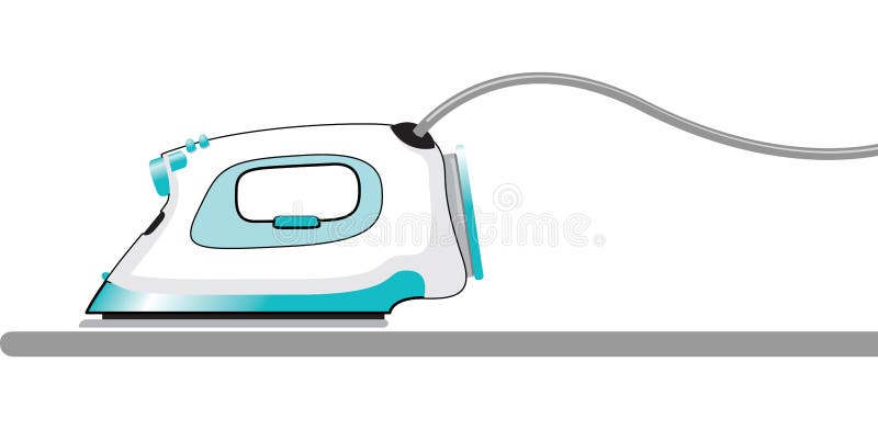 Electric iron stock vector. Illustration of design, purple - 12331063