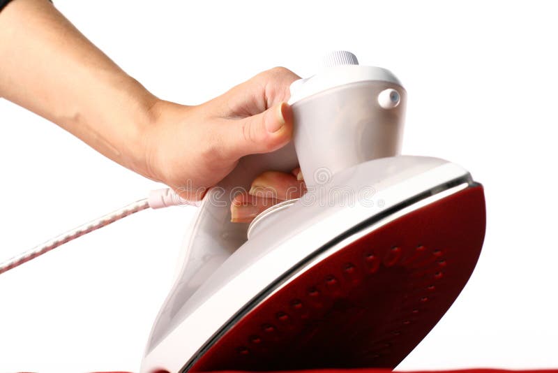 Iron stock image. Image of laundry, domestic, hand, human - 4330955