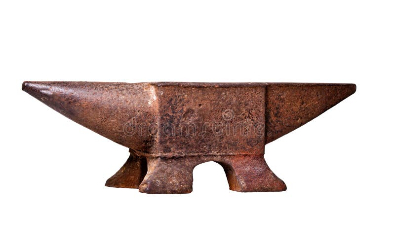 Man on iron anvil stock photo. Image of blacksmith, outdoor - 31519908