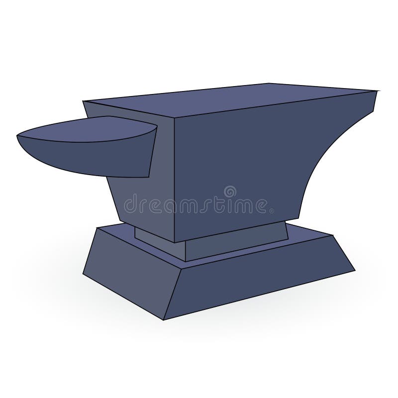 Iron Anvil. Vector Illustration Stock Vector - Illustration of painting ...