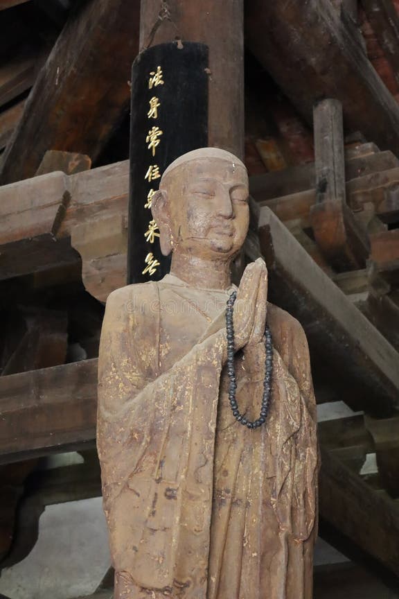 Iron Arhat Statue - Tang Dynasty Stock Image - Image of column, relief ...