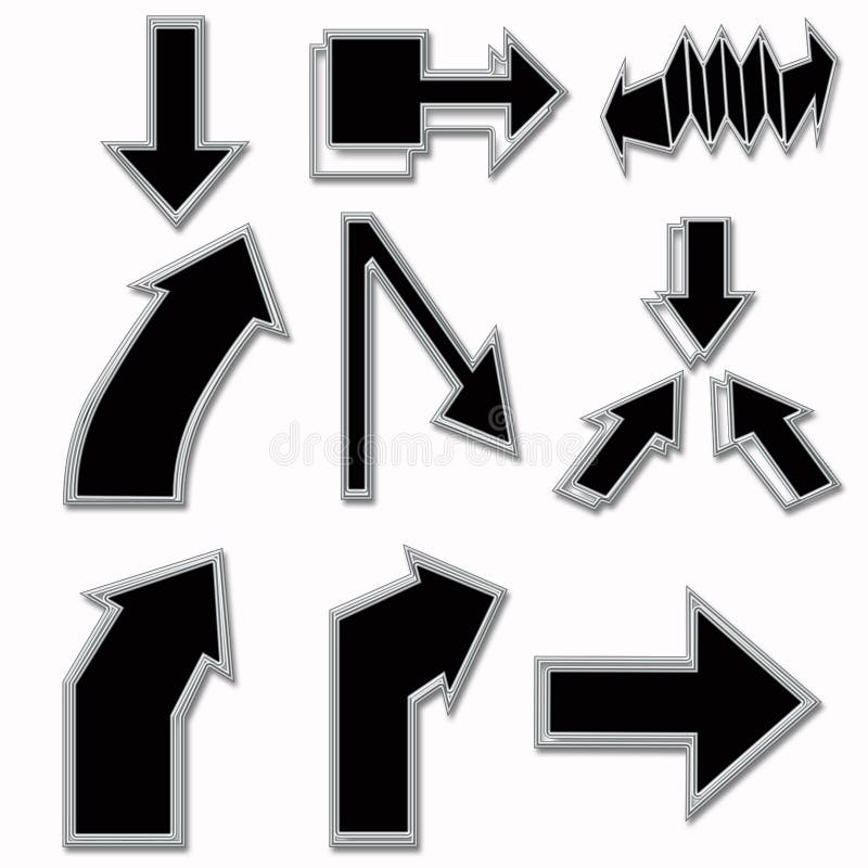 Arrow Doodles stock vector. Illustration of button, drawing - 10503742