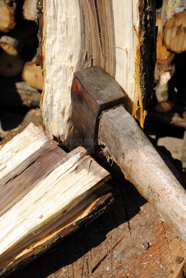 Chop wood stock image. Image of cool, firewood, camp, chops - 1418099
