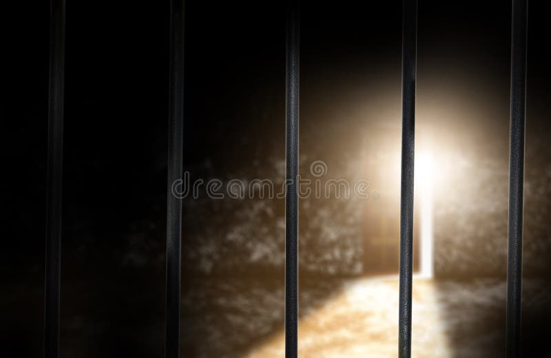 Iron Baluster or Steel Cage on Wood Doors Opening Light and Freedom ...