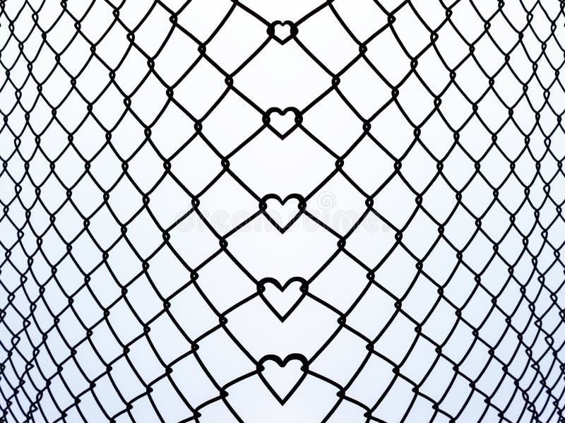 Iron Bar with Lovely Small Heart Shape Bend for Abstract Backgro Stock ...