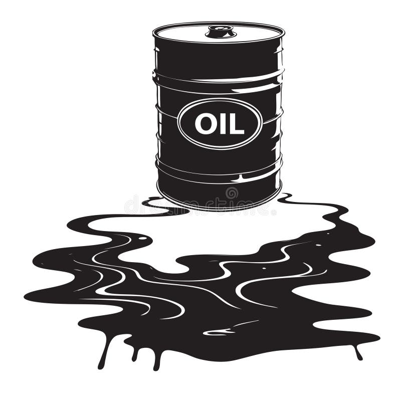 Iron Barrel with Leaking Oil Stock Vector - Illustration of vector ...