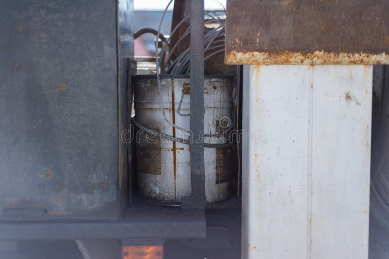 Iron Barrel is Wrapped with Wire Stock Image - Image of object, bearing ...