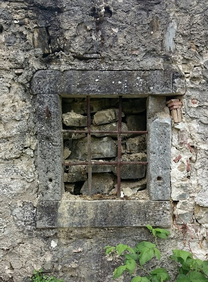 Iron bars in old window stock photo. Image of window - 72566254