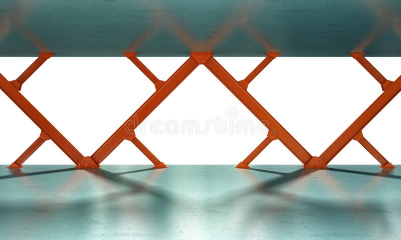 Iron beams 3D rendering stock illustration. Illustration of industry ...
