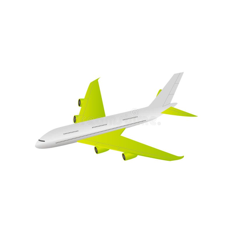 Iron Bird Plane in the Sky. Jet Plane with Turbines Stock Illustration ...