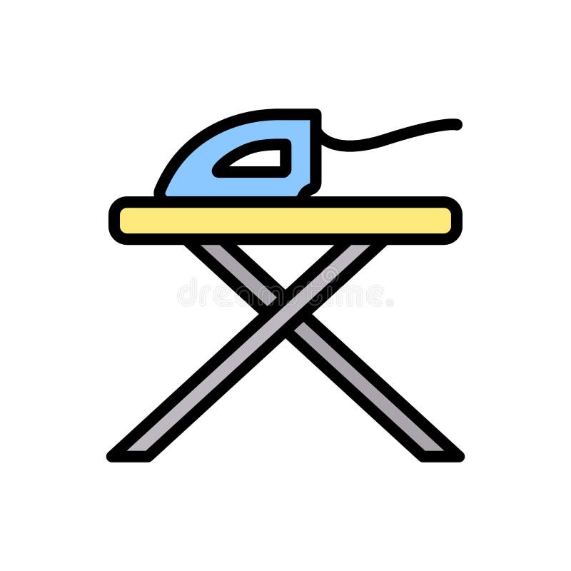 Iron Board Iron Icon. Simple Color with Outline Vector Elements of ...