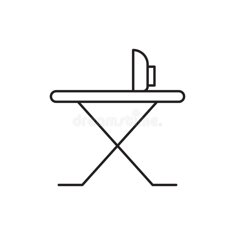 Iron Board Icon from Tools and Utensils Outline Collection. Thin Line ...