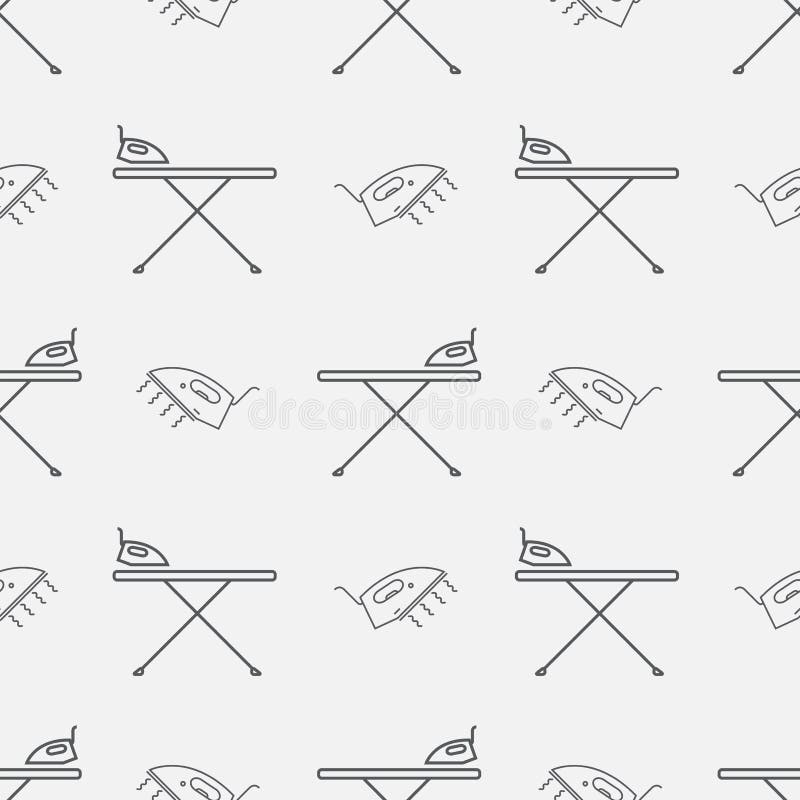 Iron Board and Iron. Seamless Pattern Background Stock Vector ...