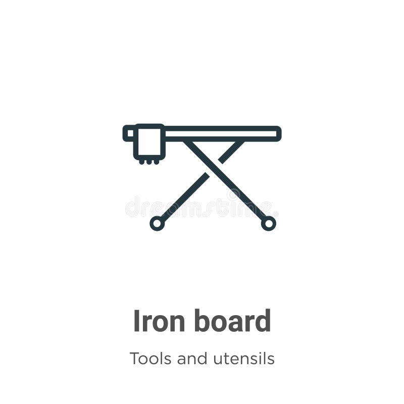 Iron Board Outline Vector Icon. Thin Line Black Iron Board Icon, Flat ...