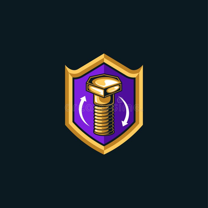 Simple bolt logo stock vector. Illustration of construction - 344189723