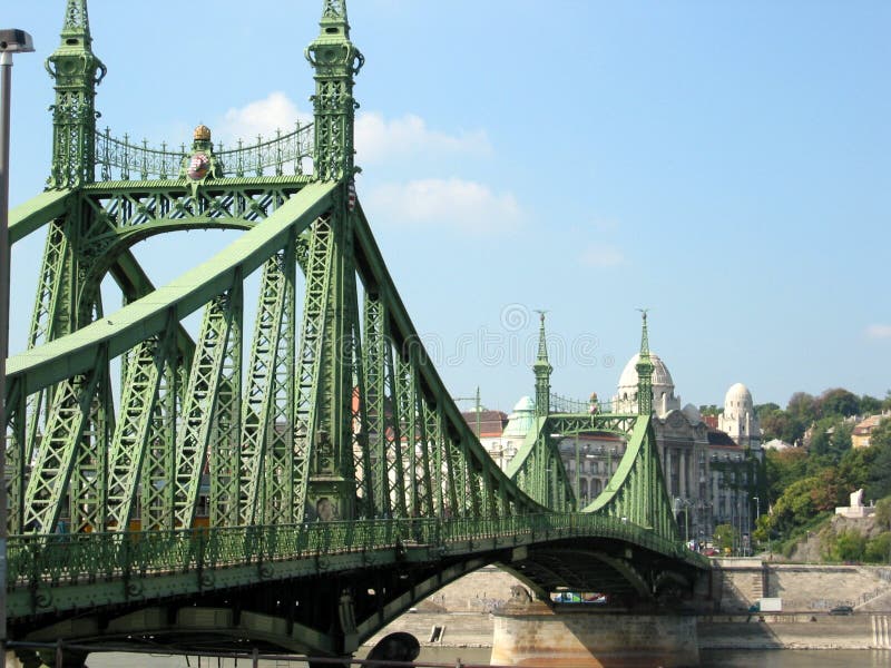 Iron bridge stock image. Image of green, historic, danube - 519795