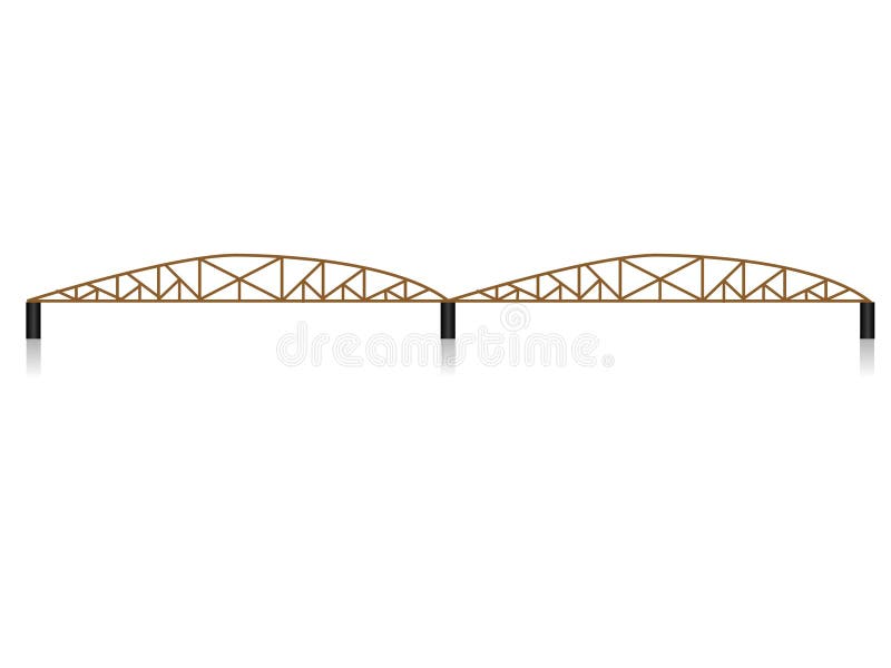 Bridge With Iron Supports Icon, Cartoon Style Stock Illustration ...