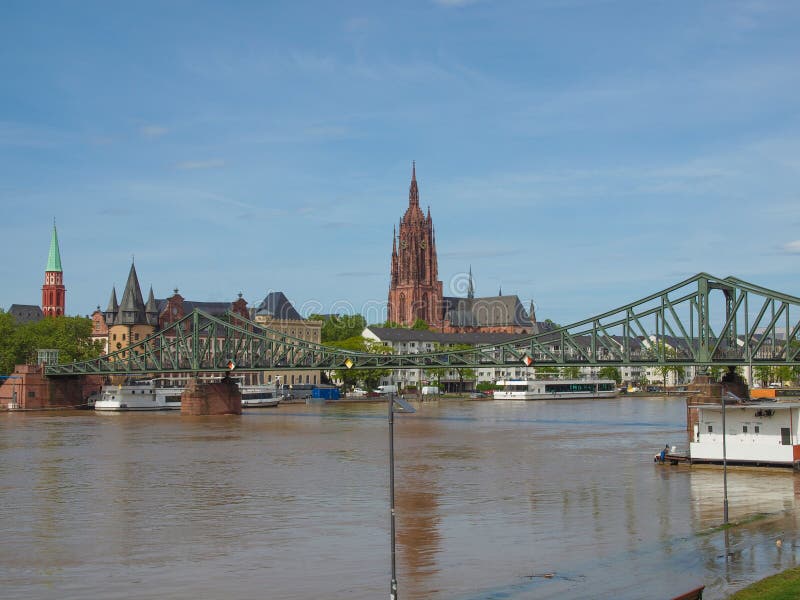 Iron Bridge in Frankfurt stock photo. Image of bruecke - 38178886