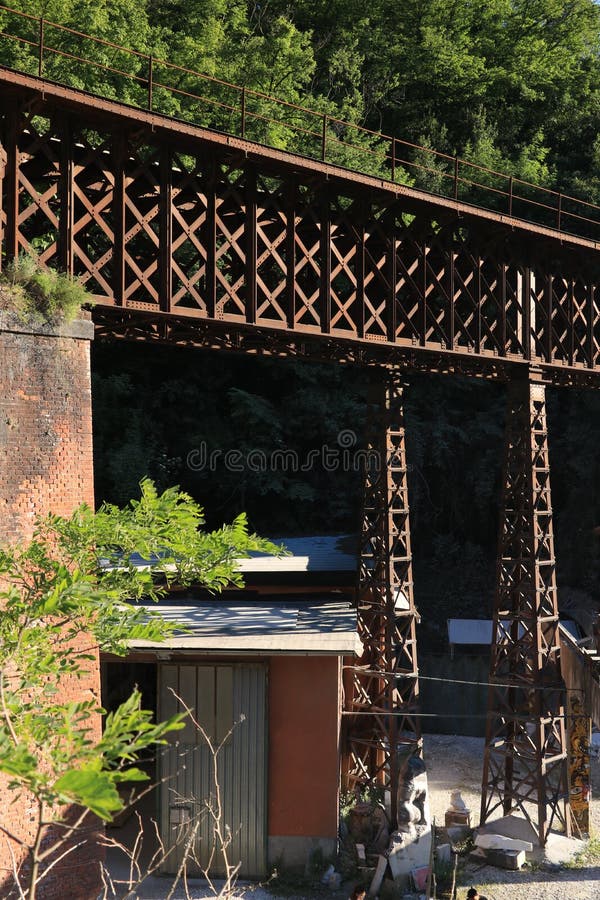 Iron Bridge with Reticular Structure. the Bridge Was Part of the ...