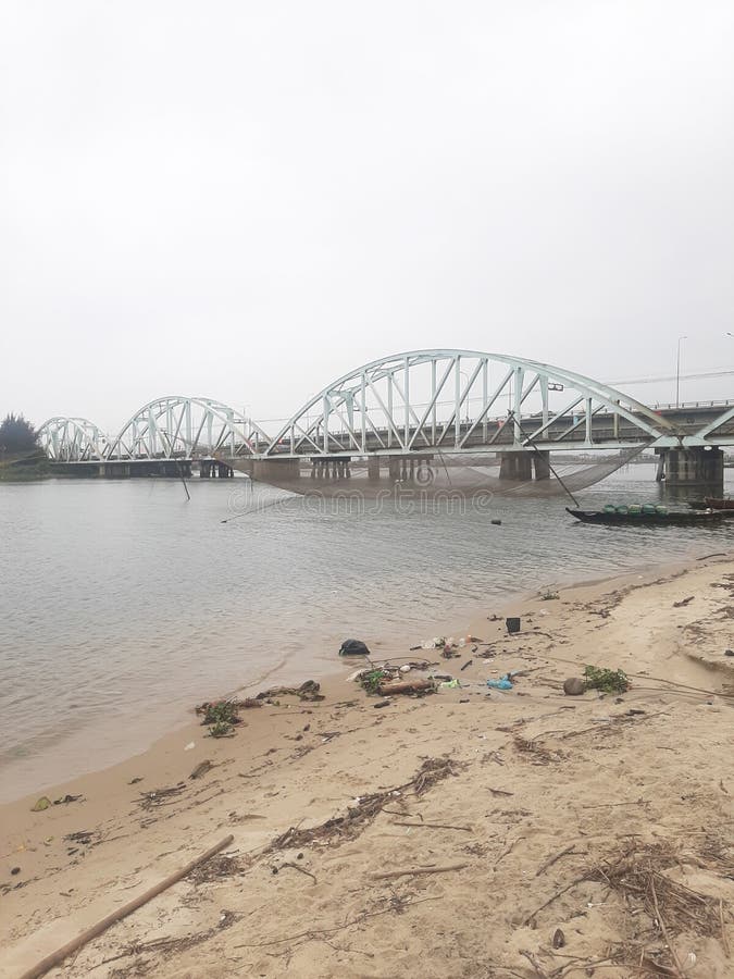 Iron Bridge, River, Water, Screen Printing, Decoration Stock Photo ...