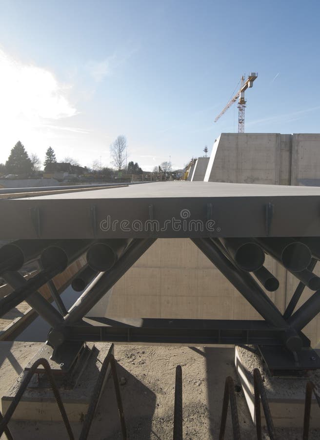 Iron Bridge in Truss Construction Stock Photo - Image of bridge ...