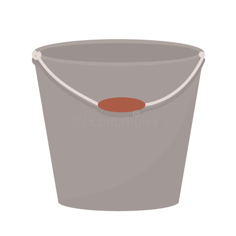 Iron Bucket. Tool for Work in the Garden and Construction Stock Vector ...