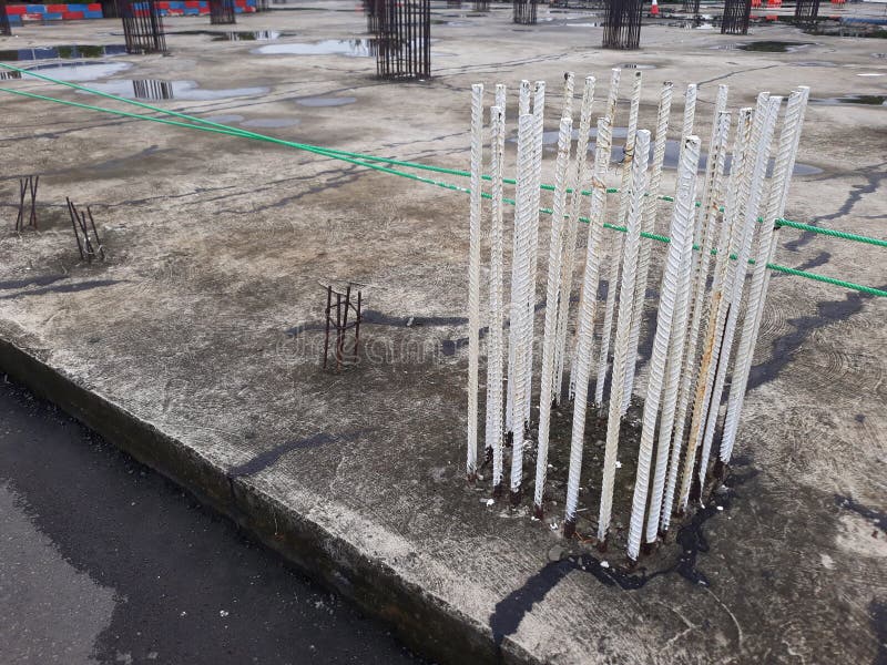 Iron from Building Foundation Construction Stock Image - Image of ...