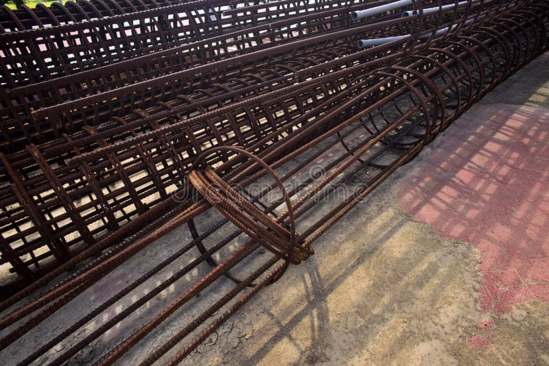 Iron bundle of reinforced stock photo. Image of construction - 39027190