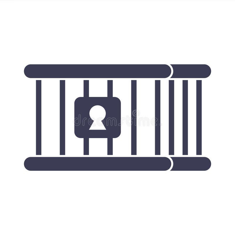 Iron Cage Icon for Animals. Stock Vector - Illustration of person ...