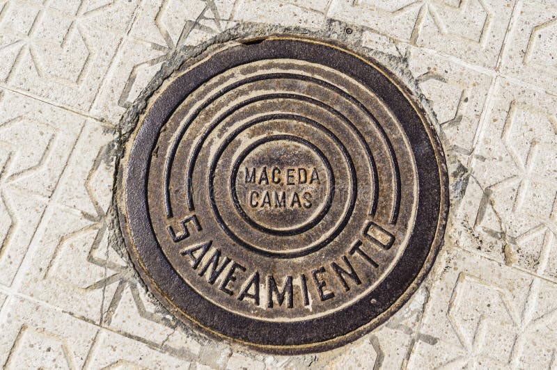 Canal Cover Surface Texture. Rusty Iron Square Pattern. Rusty Metal ...