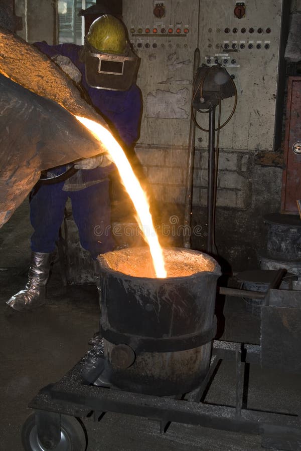 Iron Casting stock image. Image of sparks, ladle, heat - 8941045