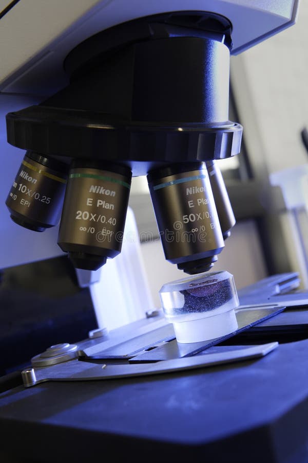 Precision Measurement with Microscope Editorial Image - Image of hearth ...