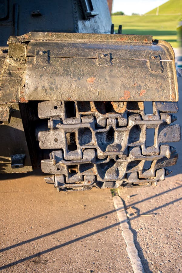 Iron Caterpillar Element from Military Tank Stock Image - Image of ...